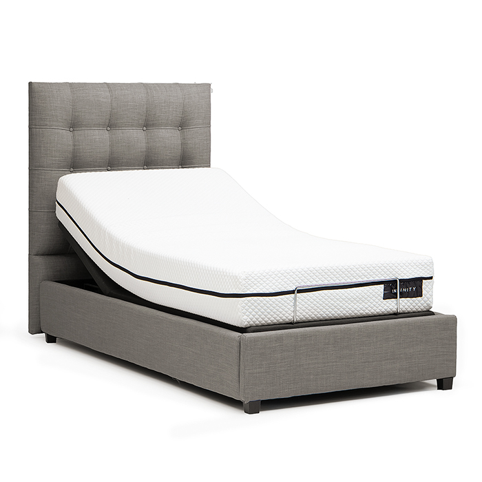 Adjustable Bed Single XL – Alaska Grey | Slumberflex